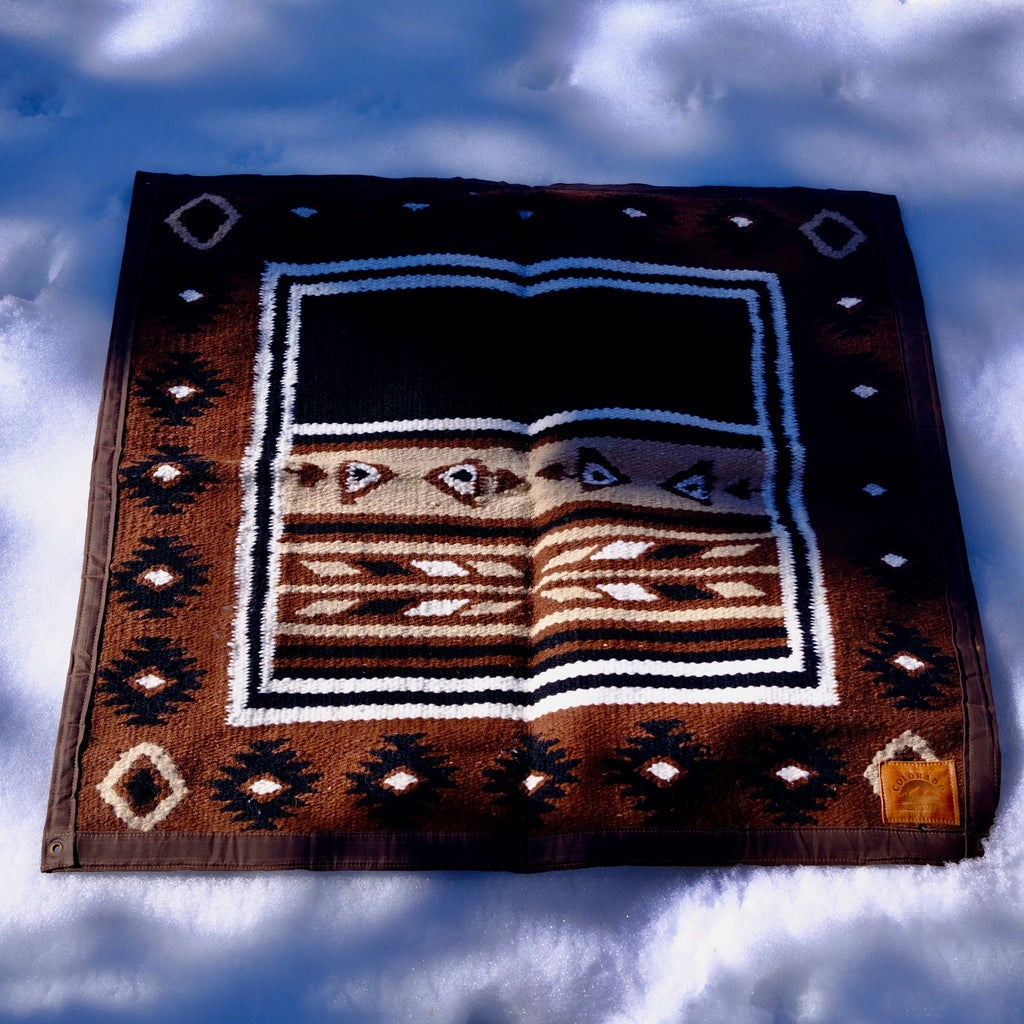 Large Waxed Canvas and Handwoven Apache Wool Blanket Lined Bushcraft G ...