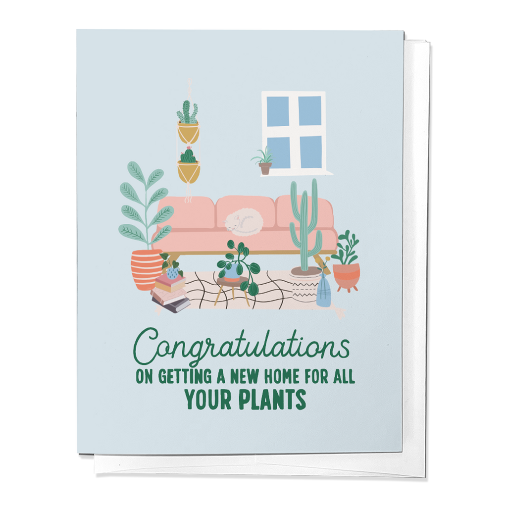 Congratulations on a New Home for All Your Plants Greeting Card – Historia