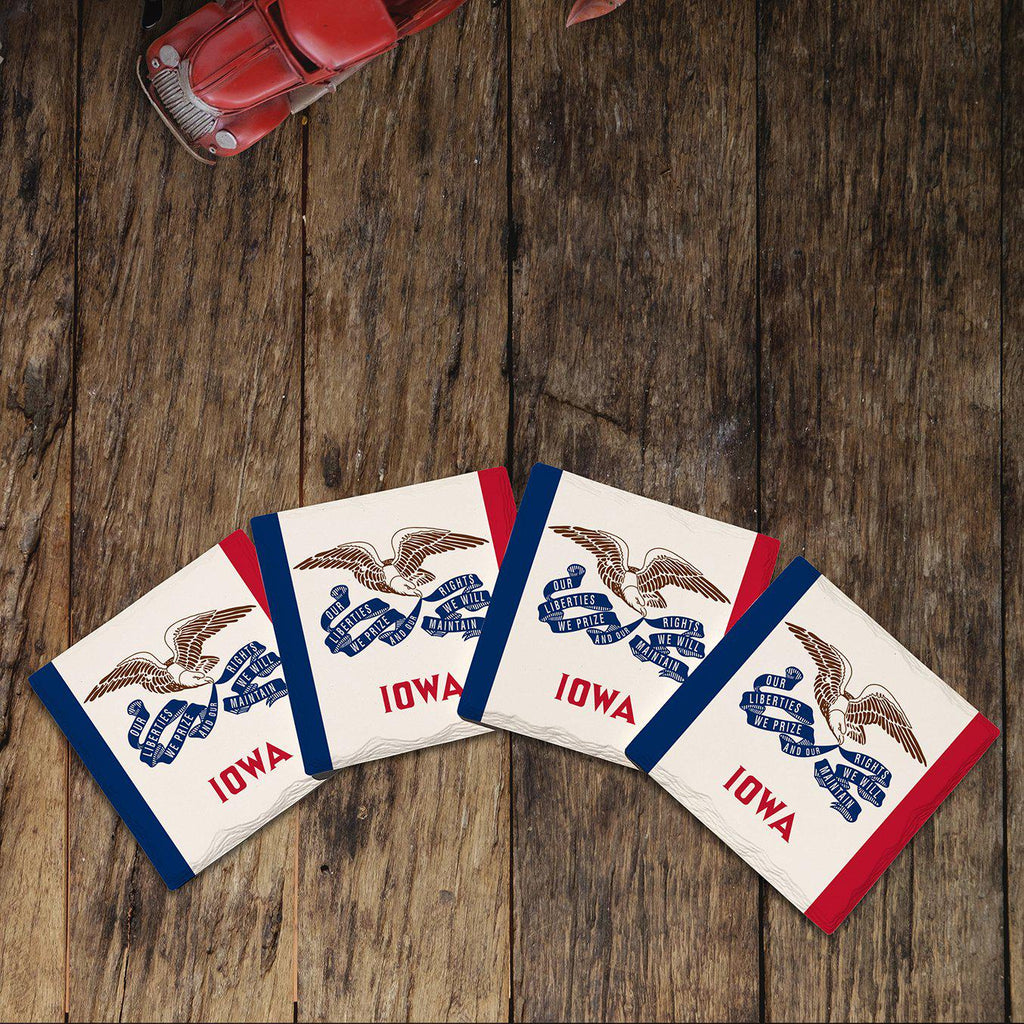 Iowa State Flag |Drink Coaster Set – Historia