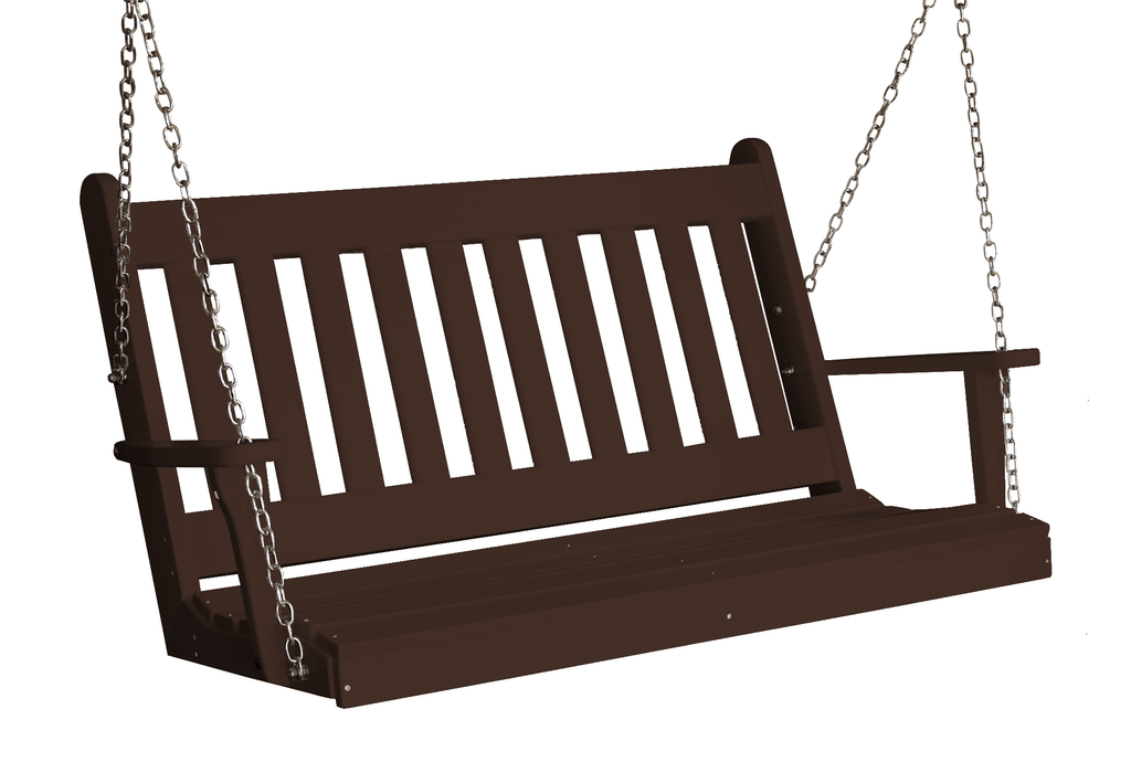 Keystone Amish Co. 5 Foot Franklin Poly Composite Porch Swing, Tudor B ...
