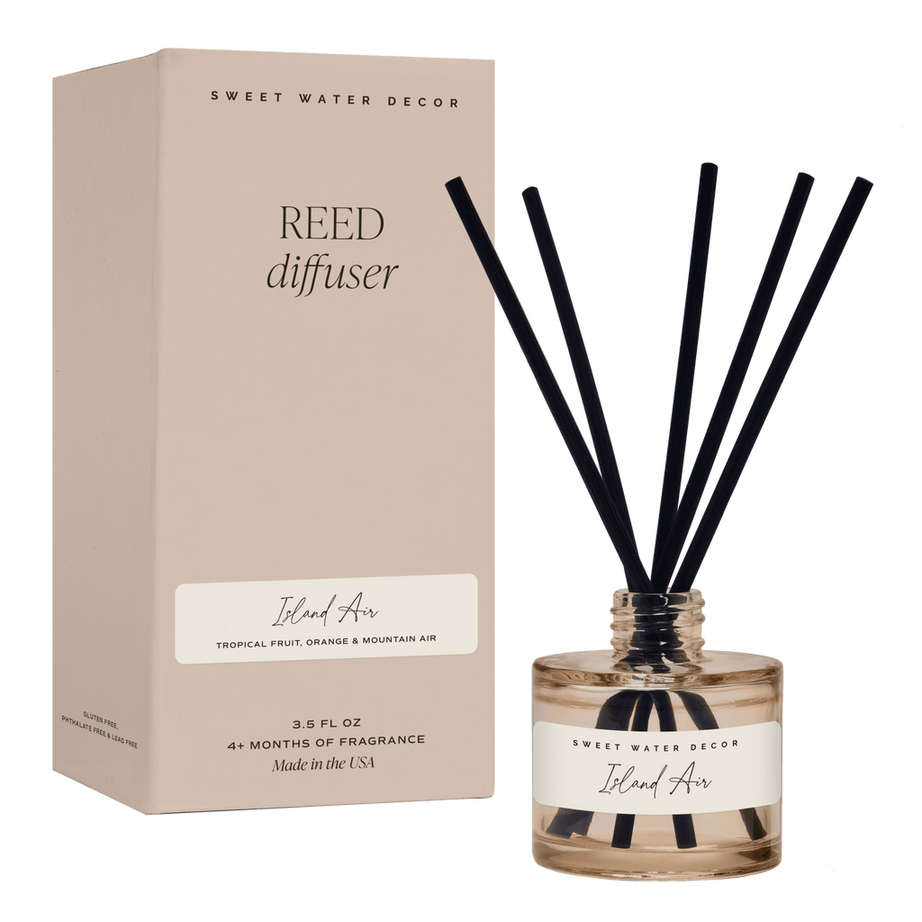 Island Air Tinted Glass Jar Reed Diffuser – Historia